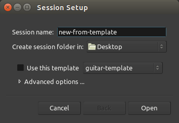 Saving a Template – Ardour 4