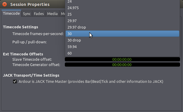 Setting Up the Timeline – Ardour 4